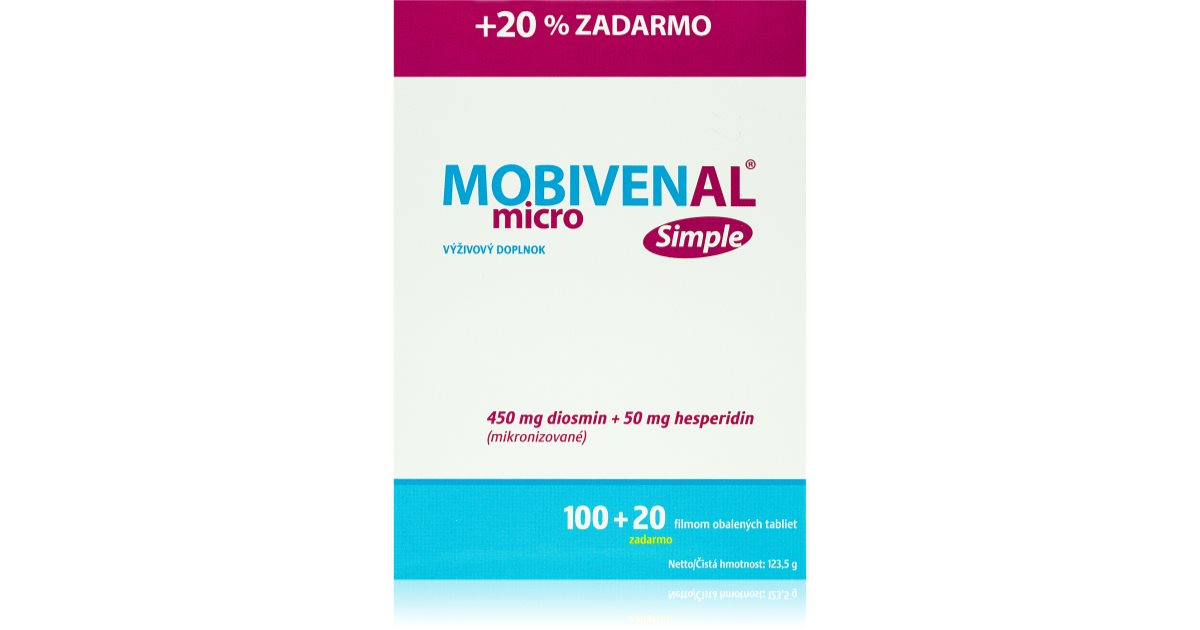 Mobivenal micro Simple tablety na podporu krvného obehu a kognitívnych ...