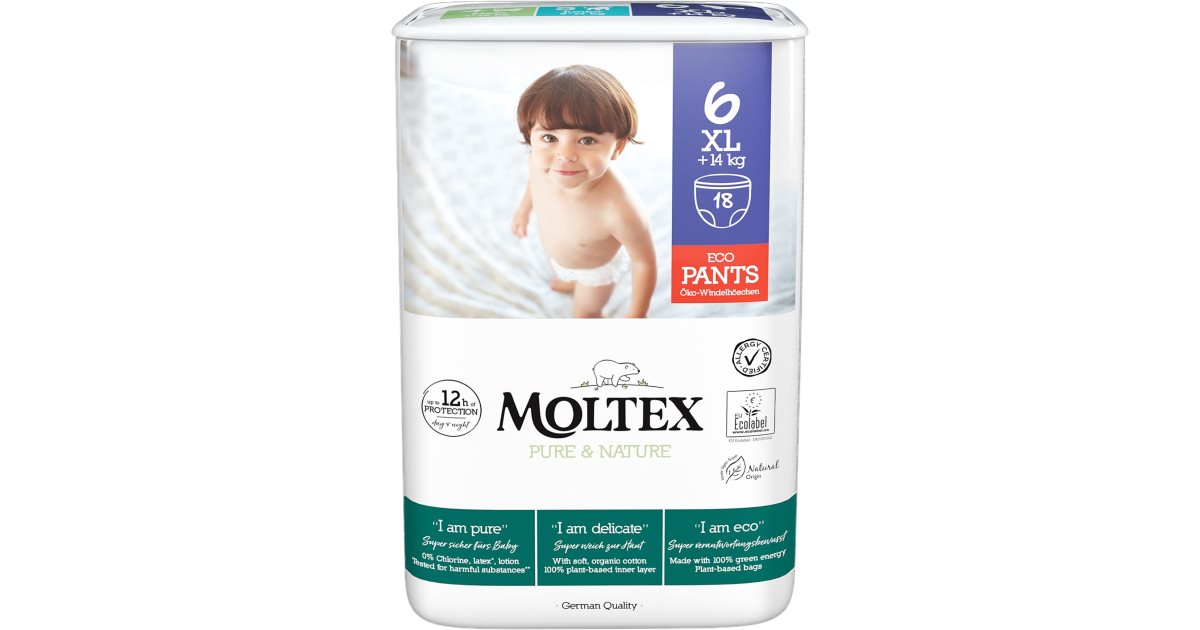 Moltex Pure & Nature XL Size 6 couches-culottes à usage unique | notino.fr