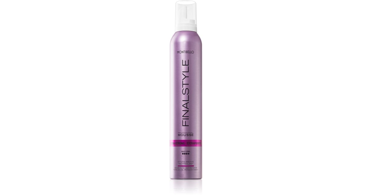 Montibello FINALSTYLE Mousse espuma fijadora extra fuerte para cabello ...