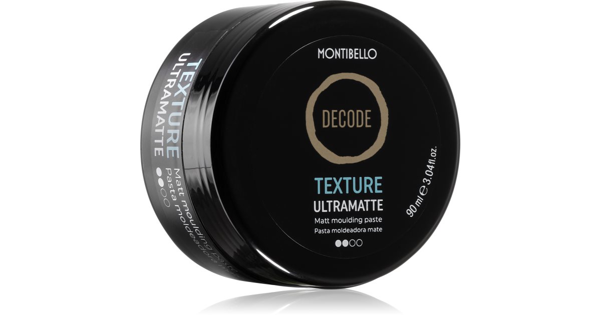 Montibello Decode Texture Ultramatte transparent styling paste for ...