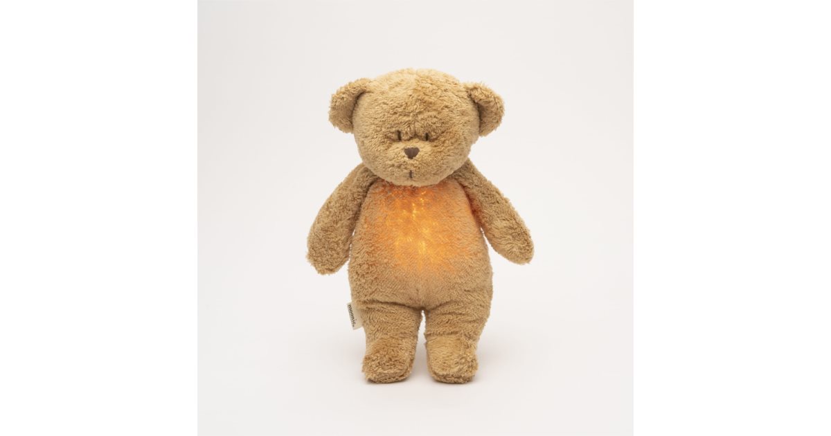 Moonie The Humming Bear Organic Cappuccino Natur sleep toy with melody ...