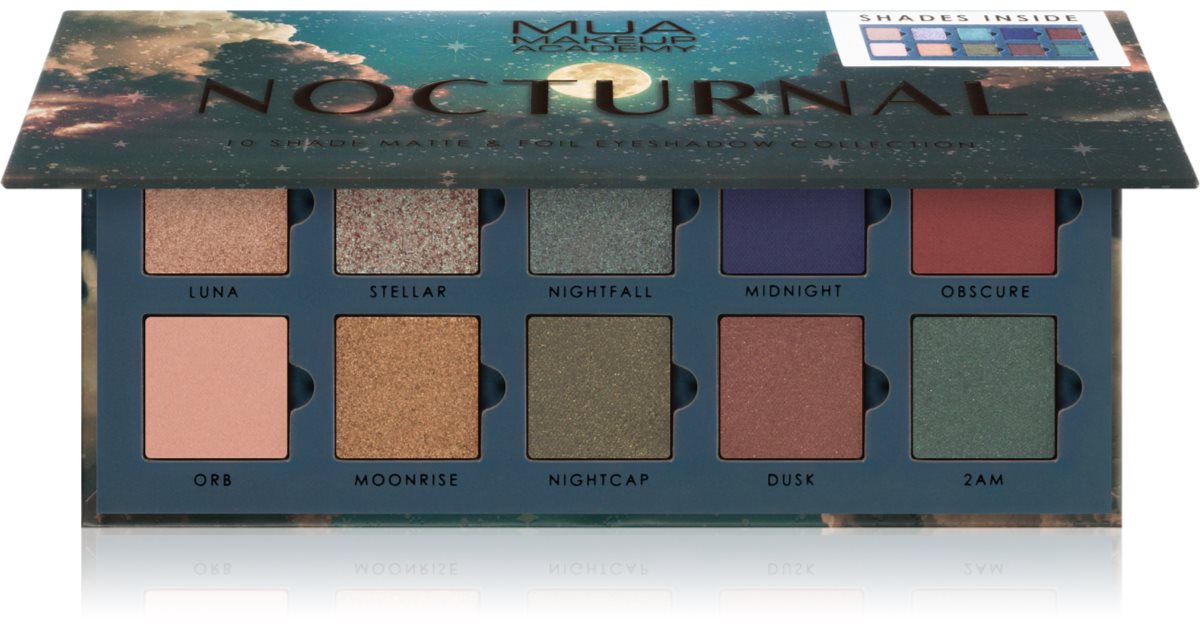 MUA Makeup Academy Nocturnal palette de fards à paupières 10 couleurs | notino.be