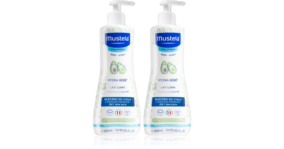 Mustela Bébé Hydra Bébé conditionnement avantageux Duopack (pour bébé ...