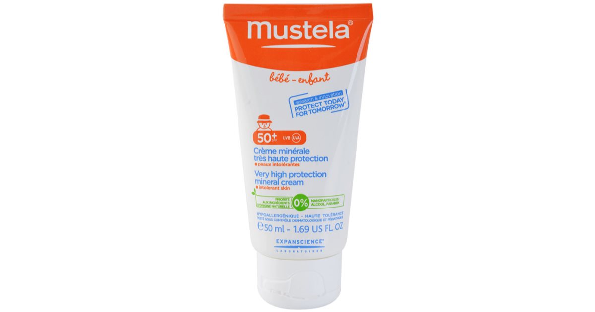 Mustela Solaires SPF 50+ ochranný krém na opalování SPF 50+ | notino.cz