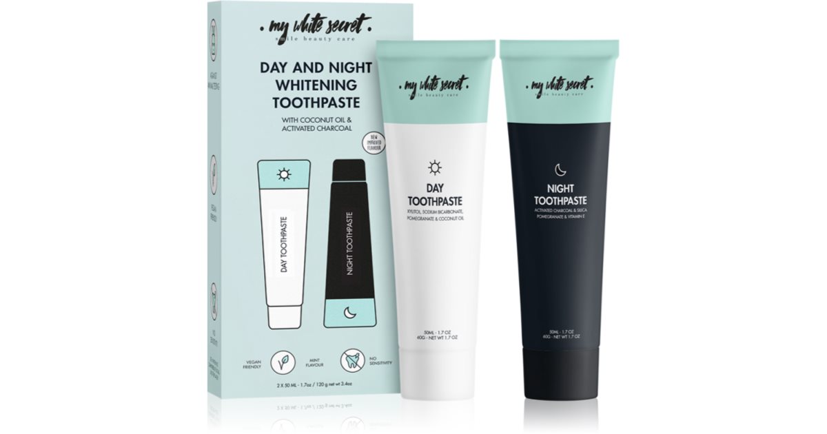 My White Secret Toothpaste Classic Mint Zahnpflegeset(für strahlende ...