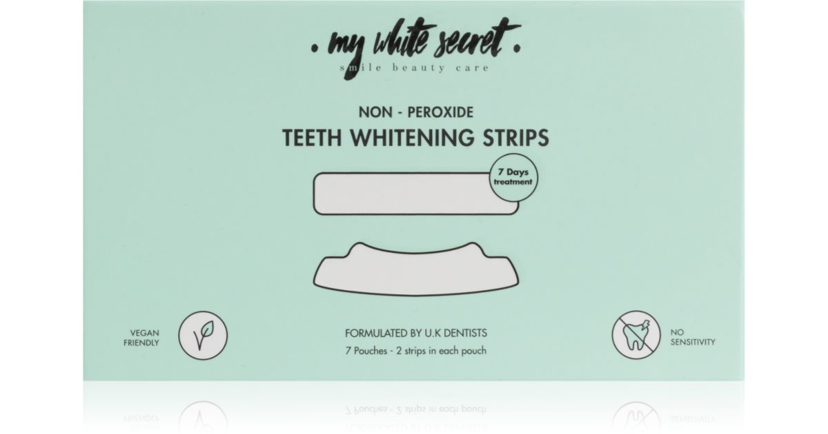 My White Secret Non - Peroxide Teeth Whitenings Strips whitening strips ...