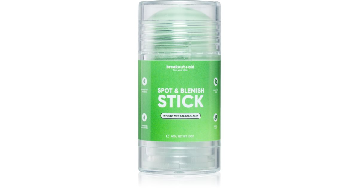 breakout + aid Spot & Blemish Stick clay face mask for problem skin ...