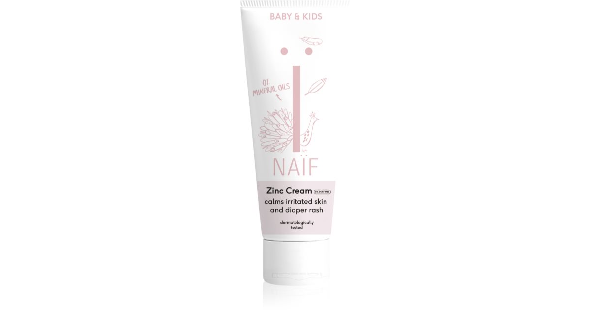 Naif Baby & Kids Zinc Cream krém na zapareniny pre deti od narodenia ...