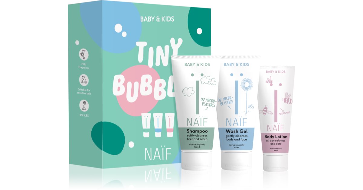 Naif Baby & Kids Tiny Bubbles Gift Set for children from birth | notino.ie