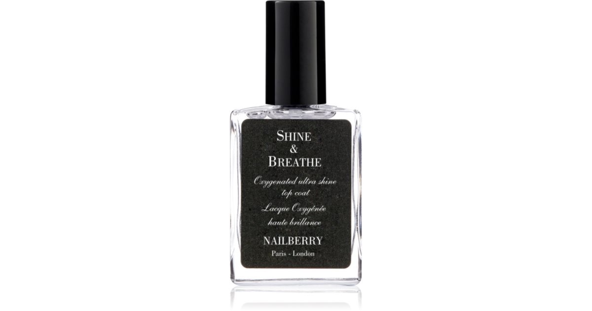 NAILBERRY Shine & Breathe Oxygenated Ultra Shine Top Coat protective ...