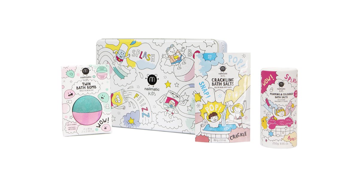 Nailmatic Kids Splash Bath Box set for children Pink, Blue, Green and ...
