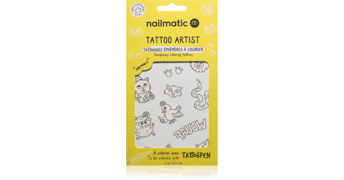 Nailmatic Tattoo Artist Temporary Coloring Tattoos tattoo für Kinder ️ ...