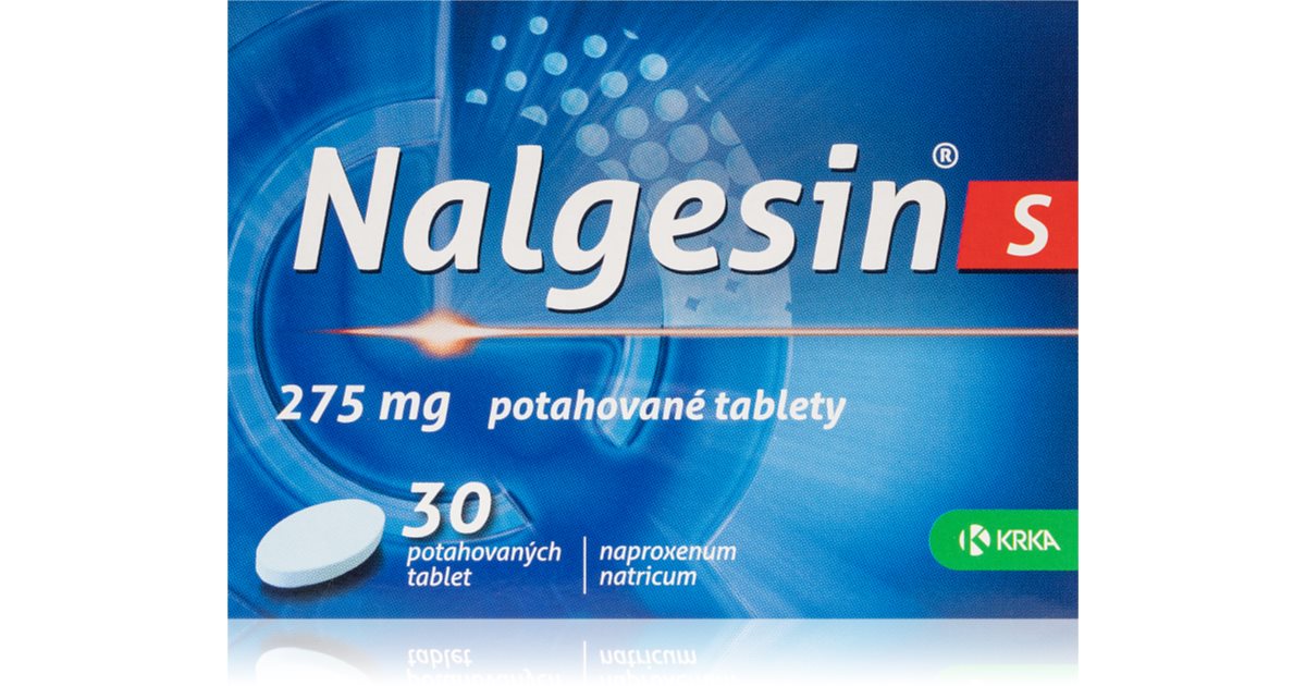 Nalgesin S Nalgesin S 275mg II potahované tablety se zesíleným účinkem ...