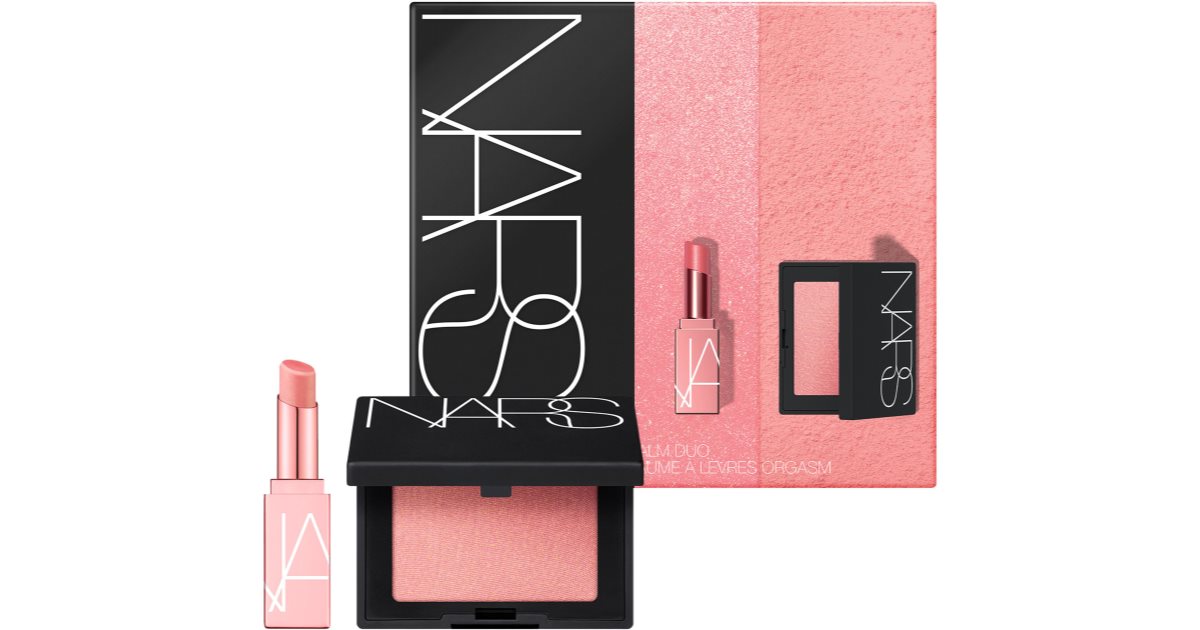 NARS MINI BLUSH & LIP BALM SET Limited Edition coffret cadeau lèvres et joues teinte Orgasm ...