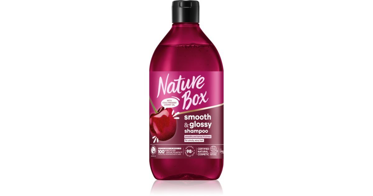 Nature Box Cherry kisimító sampon a rakoncátlan és töredezett hajra ...