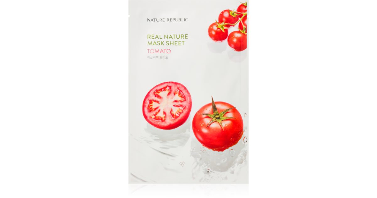 NATURE REPUBLIC Real Nature Tomato Mask Sheet Atsvaidzinoša auduma ...