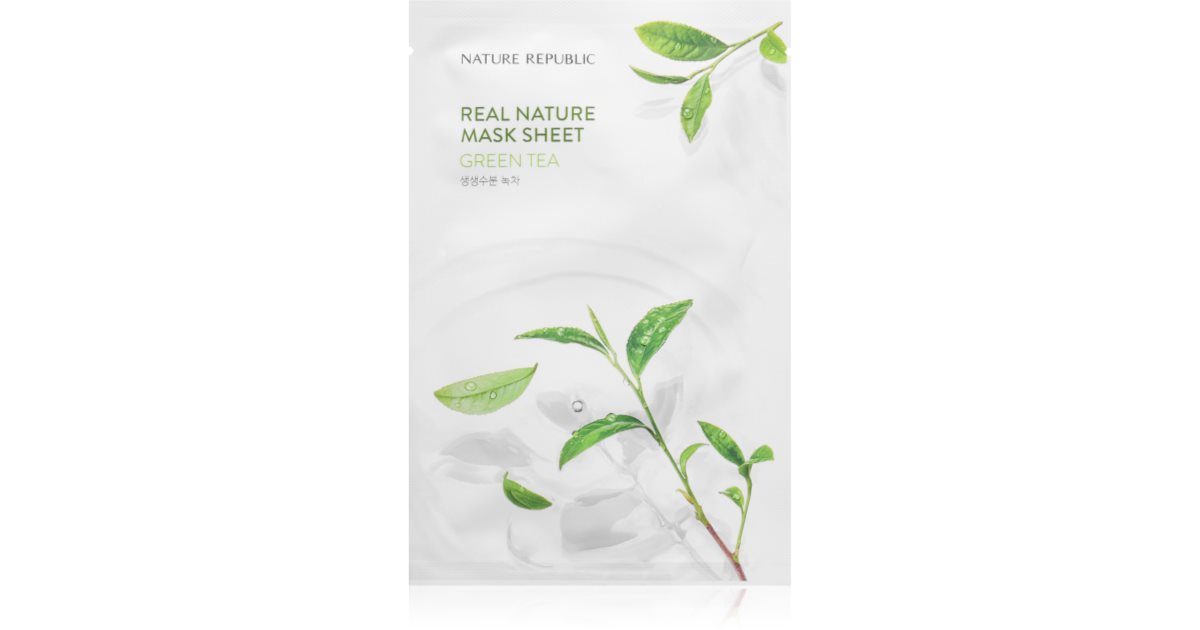 NATURE REPUBLIC Real Nature Green Tea Mask Sheet Moisturising face ...