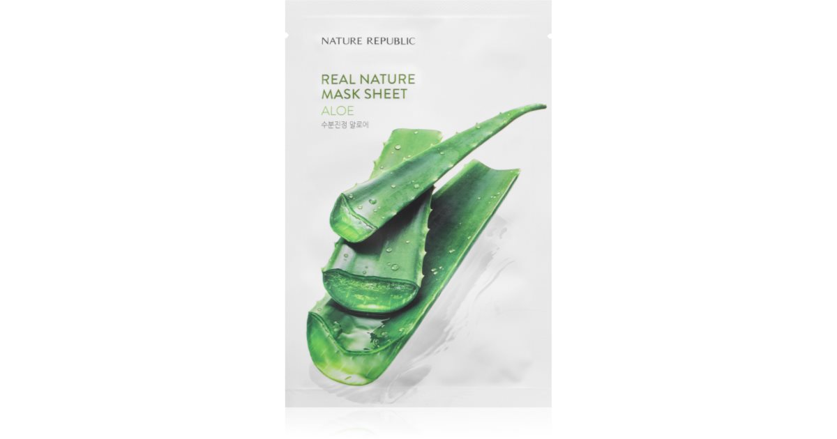 NATURE REPUBLIC Real Nature Aloe Mask Sheet masque hydratant en tissu ...