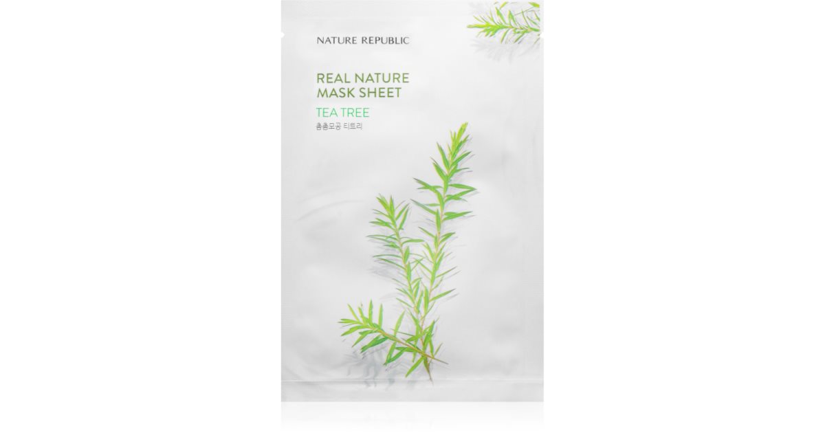 NATURE REPUBLIC Real Nature Tea Tree Mask Sheet cleansing sheet mask ...