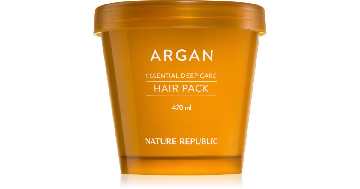 NATURE REPUBLIC Argan Essential Deep Care Hair Pack moisturising and ...