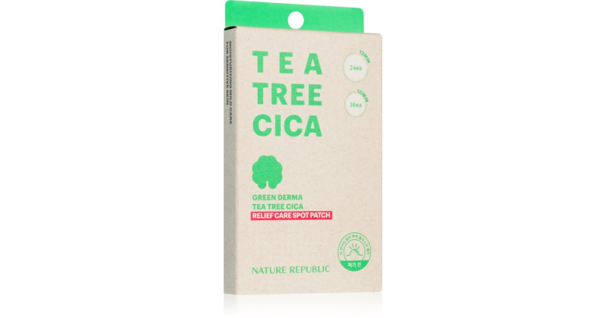 NATURE REPUBLIC Green Derma Tea Tree Cica Relief Care Spot Patch ...