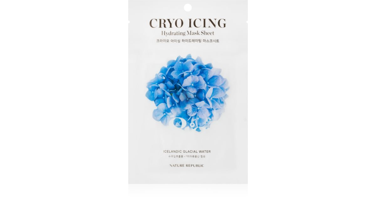 NATURE REPUBLIC Cryo Icing Hydrating Mask Sheet хидратираща платнена ...