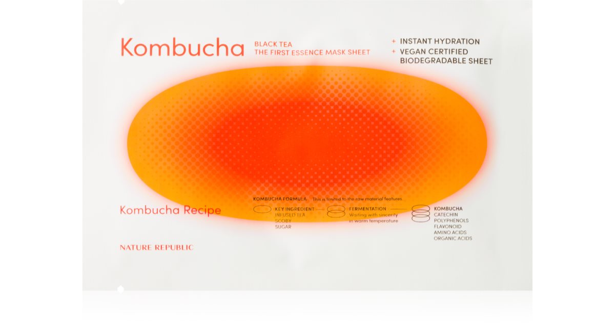 NATURE REPUBLIC Kombucha Black Tea The First Essence Mask Sheet ...