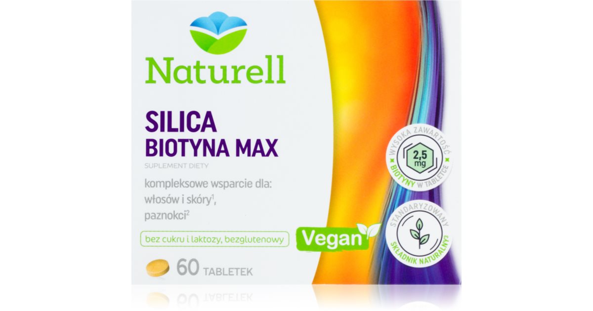 Naturell Silica Biotyna Max tabletki piękne włosy, skóra i paznokcie