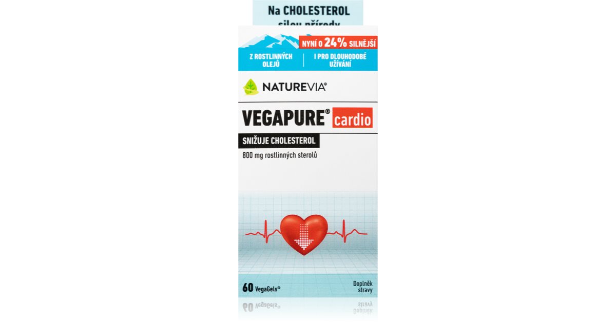 NatureVia Vegapure Cardio měkké tobolky pro udržení normální hladiny cholesterolu | notino.cz