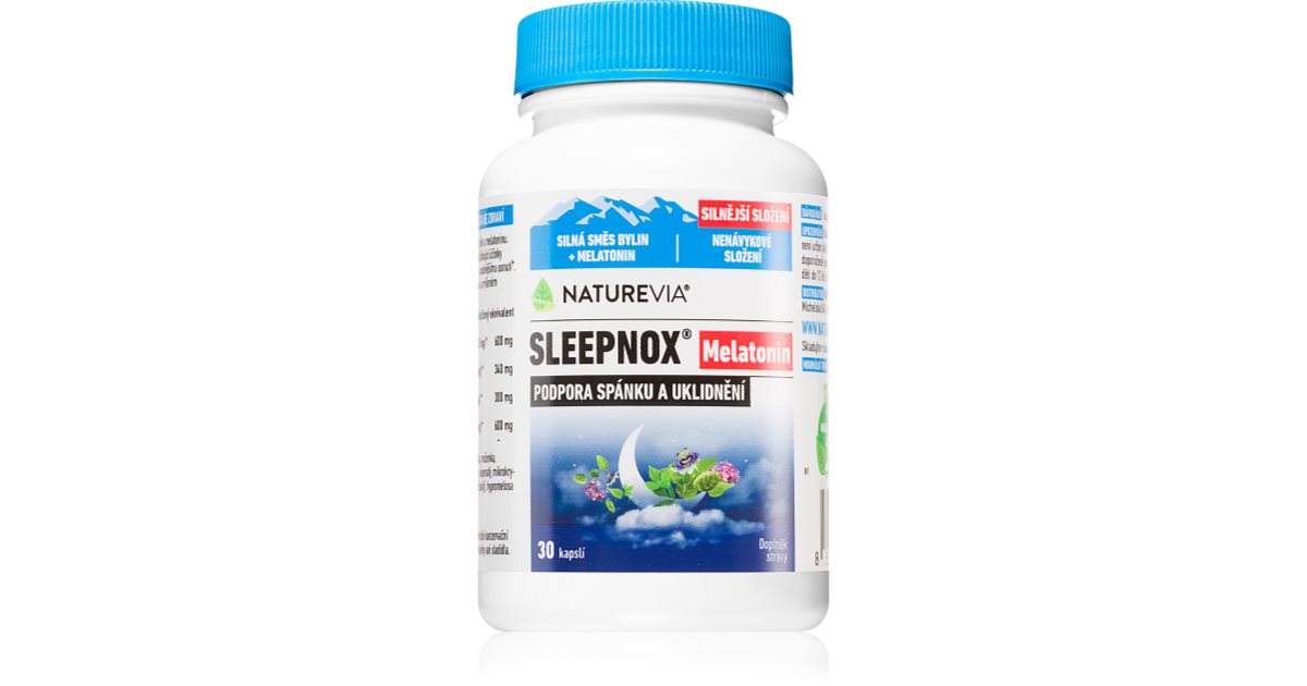 NatureVia Sleepnox Melatonin kapsuly pri ťažkostiach so spánkom a ...