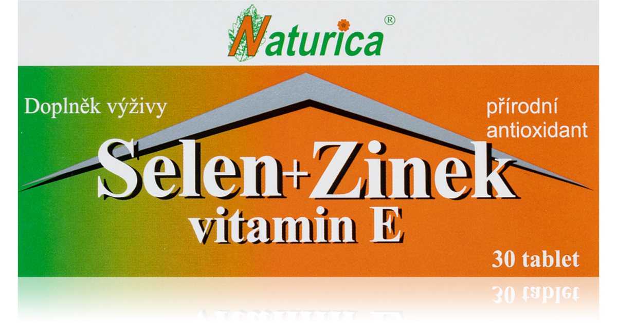 NATURICA Selen + zinek, vitamín E tablety s antioxidačním účinkem ...