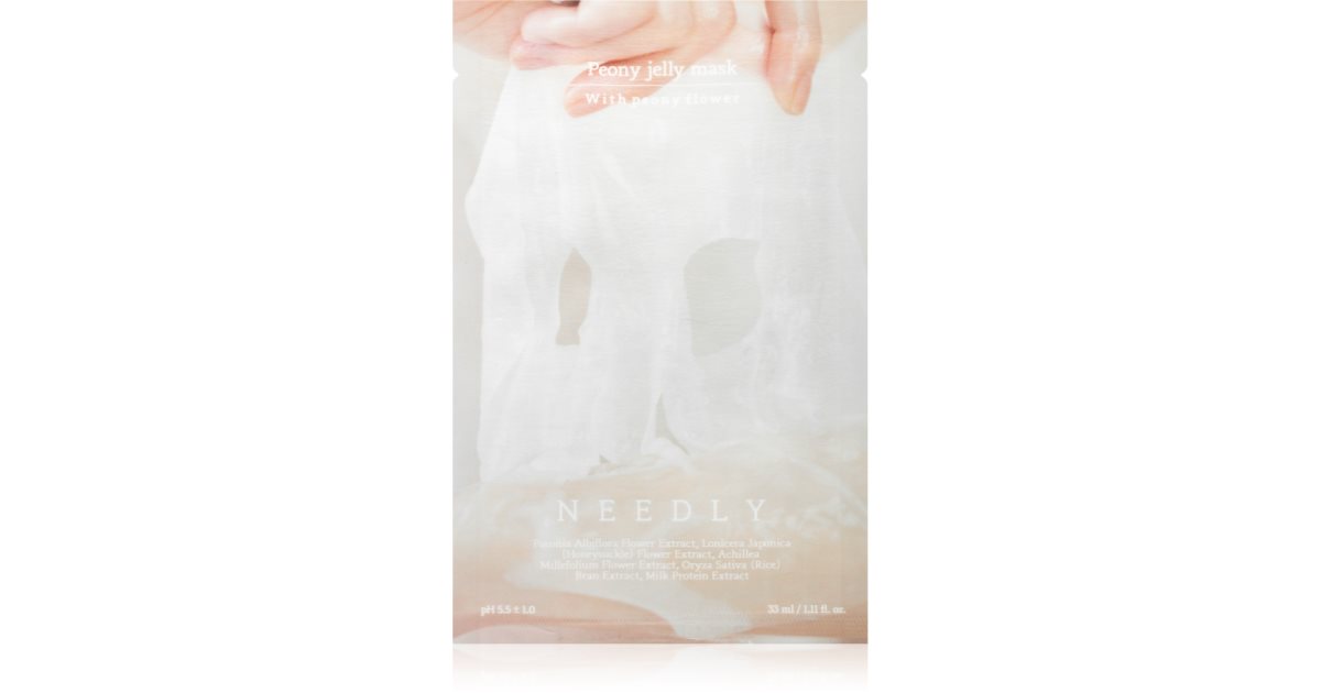NEEDLY Peony Jelly Mask Brightening Face Sheet Mask with moisturising ...