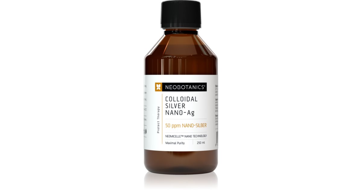 Neobotanics Colloidal Silver Nano-Ag 50 ppm tónico con plata coloidal ...