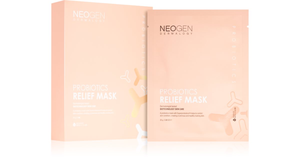 Neogen Dermalogy Probiotics Relief Mask Calming Face Sheet Mask with ...