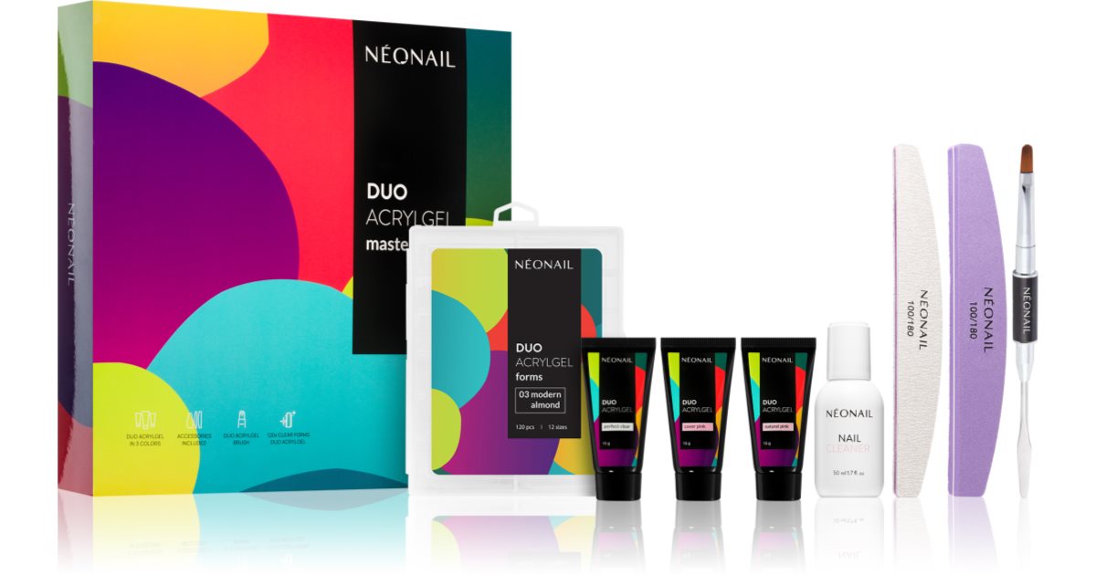 NEONAIL Duo Acrylgel Master Set комплект Perfect Clear(за нокти ...