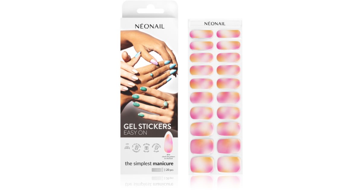NEONAIL Easy On Gel Stickers Nagelaufkleber Verwendung mit einer UV/LED ...