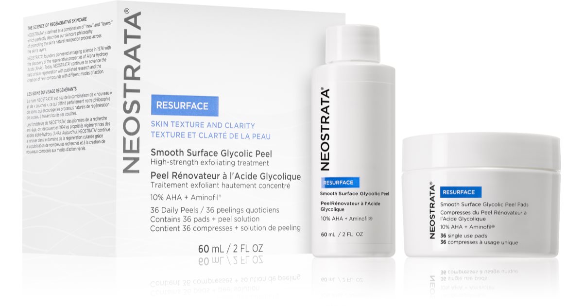 NeoStrata Resurface Smooth Surface Glycolic Peel One-Step Peel for Home ...