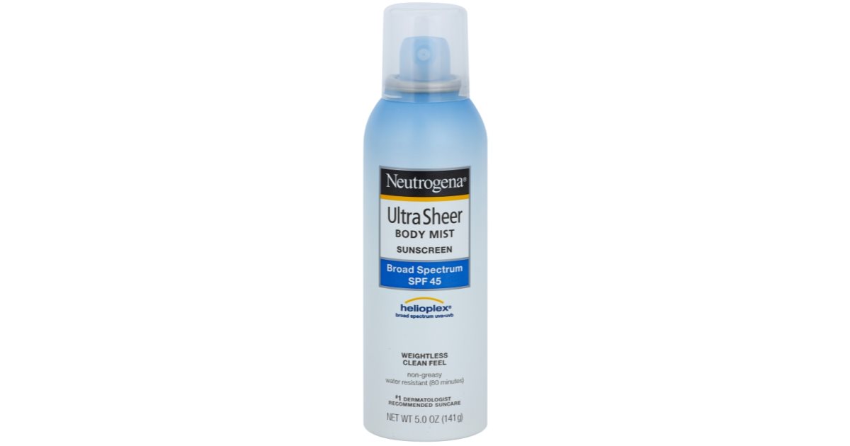 Neutrogena Ultra Sheer ochranný sprej proti slnečnému žiareniu SPF 45 ... Neutrogena Ultra Sheer ochranný sprej proti slnečnému žiareniu SPF 45 ...