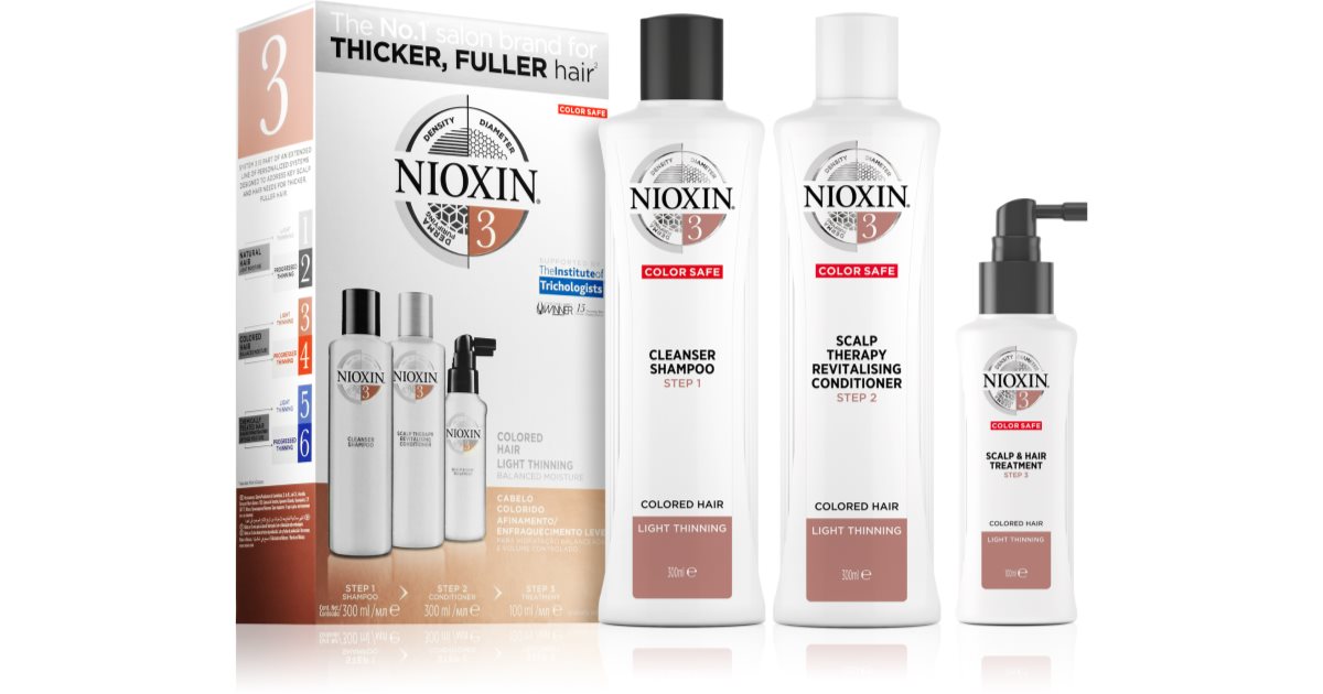 Nioxin System 3 Color Safe Gift Set for colour-treated hair | notino.ie