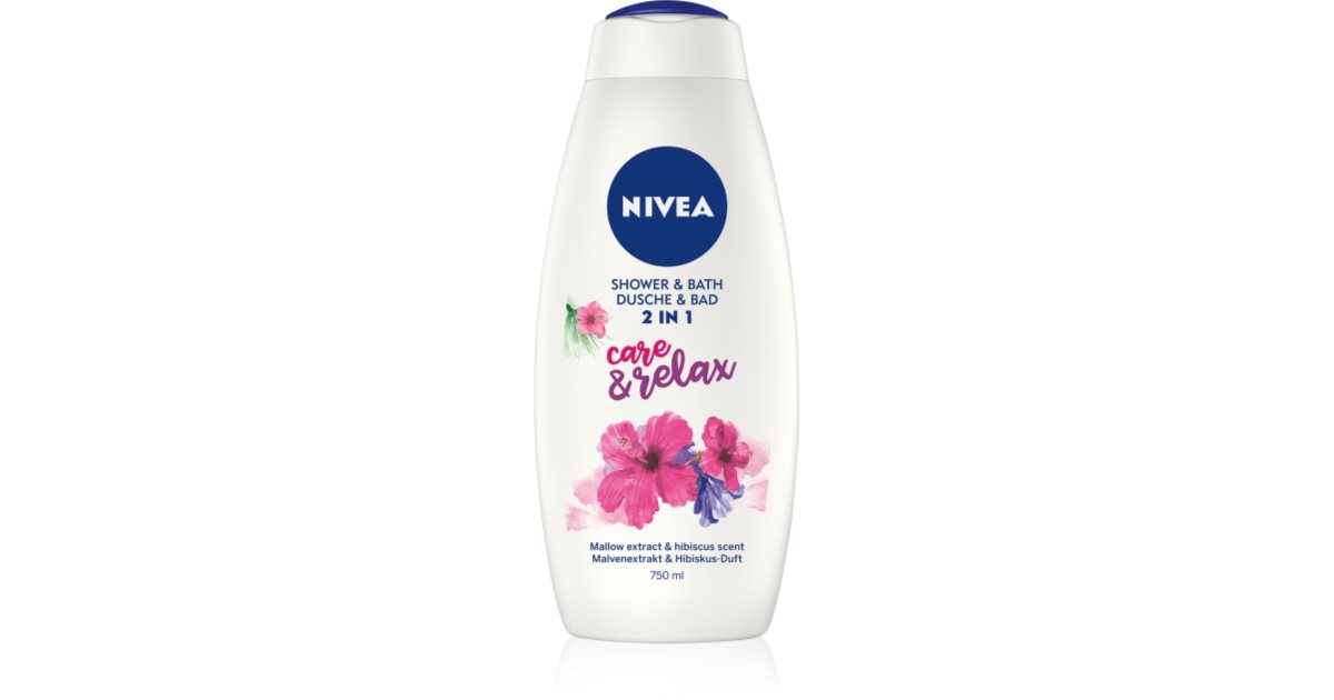 NIVEA Care & Relax 2-in-1 bath foam and shower gel | notino.co.uk