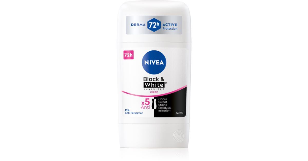 NIVEA Black & White Invisible Clear Antitranspirant | notino.de