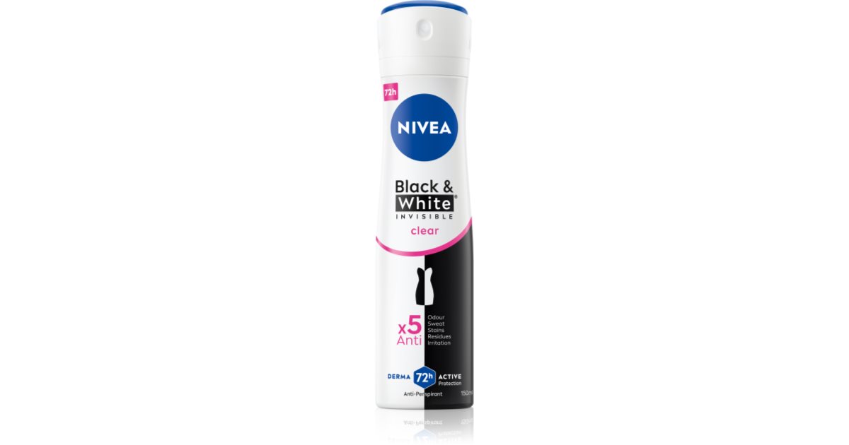NIVEA Invisible Black & White Clear antyperspirant w sprayu opinie ...