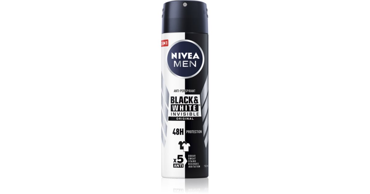NIVEA MEN Invisible Black & White Antiperspirant Spray for men | notino.ie