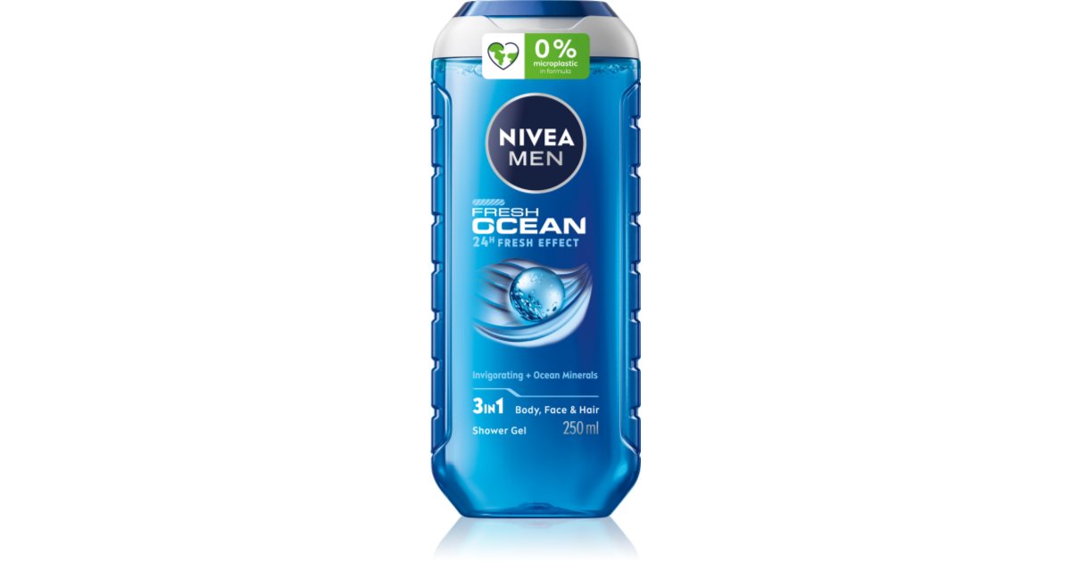NIVEA MEN Fresh Ocean gel de banho energizante para homens | notino.pt