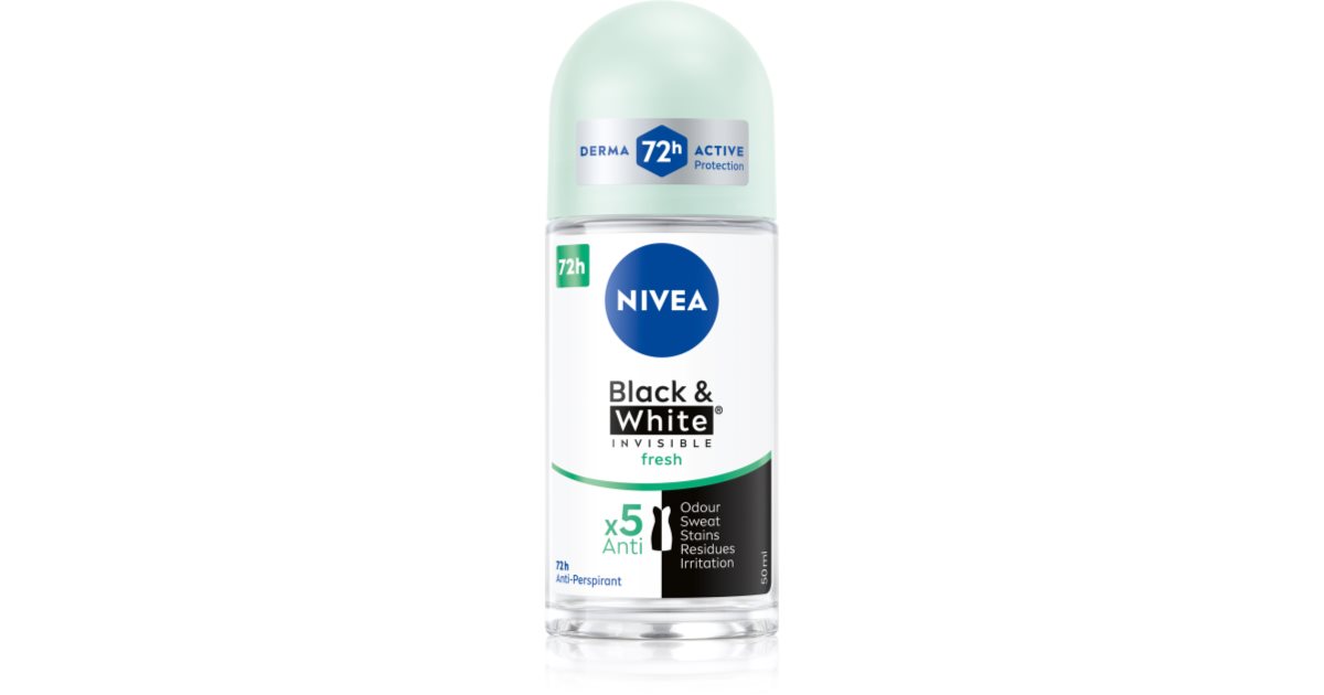 NIVEA Black & White Invisible Fresh anti white and yellow mark ...