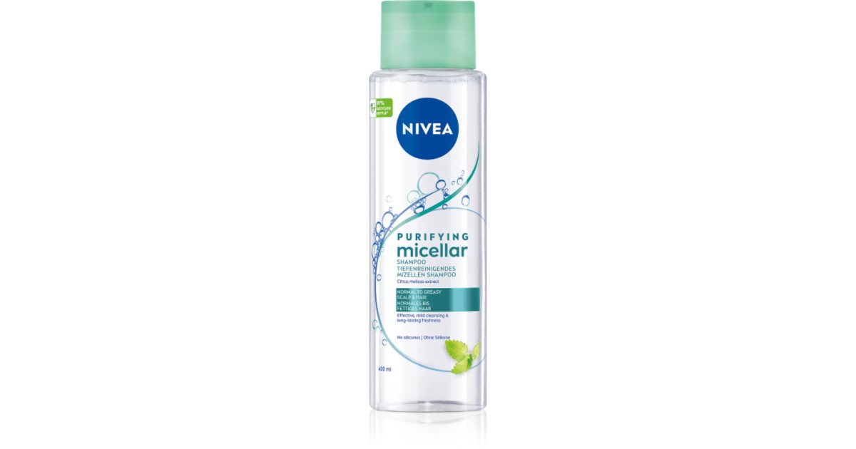 NIVEA Micellar Shampoo Purifying Micellar Shampoo for Normal to Greasy ...