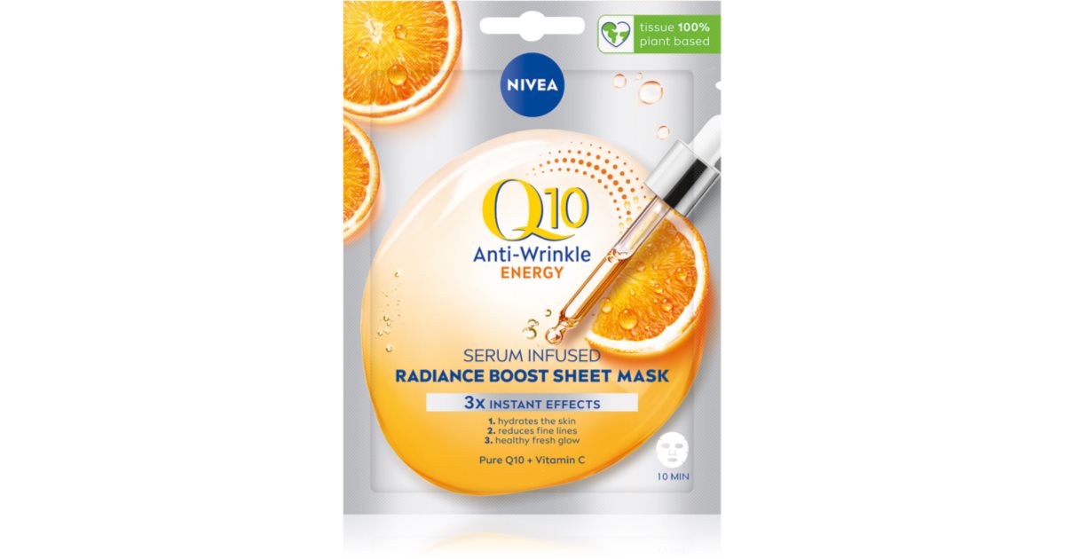 NIVEA Q10 Energy anti-wrinkle sheet mask Review | notino.co.uk