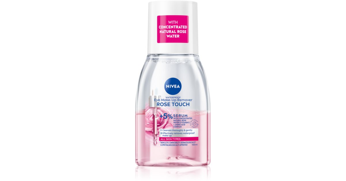 NIVEA Rose Touch bi-phase makeup remover for the eye area | notino.co.uk
