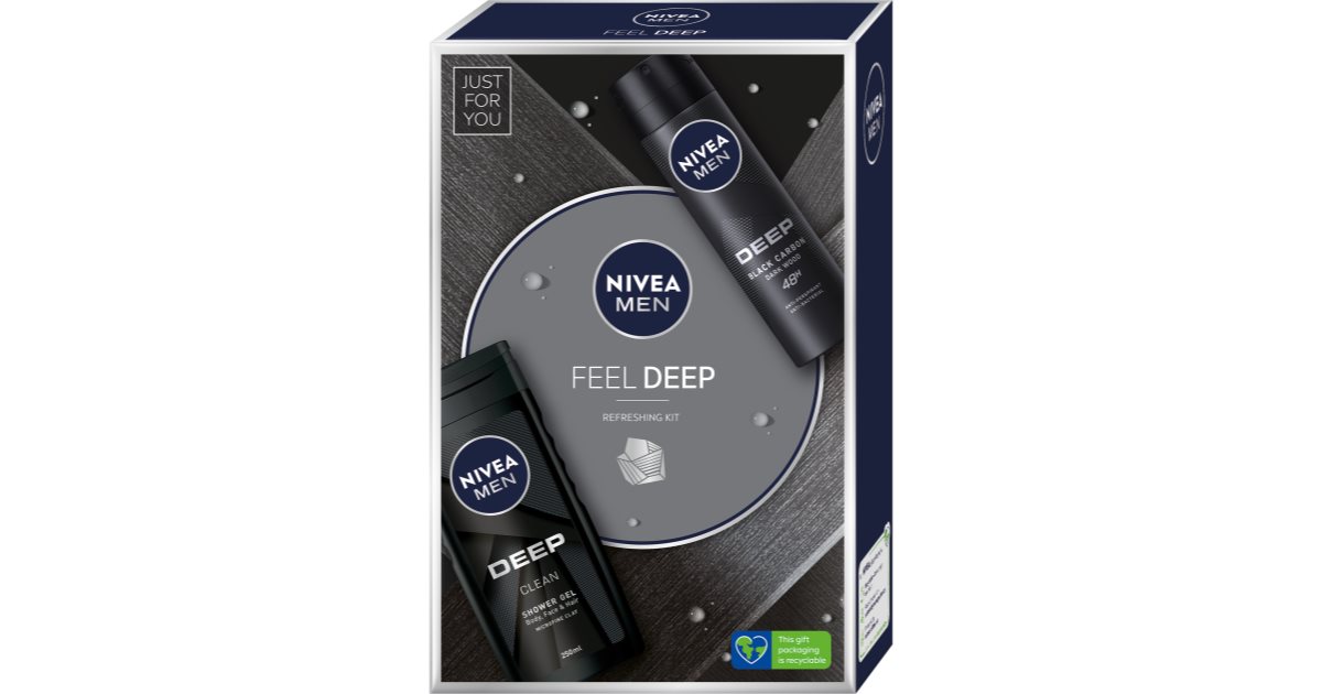 NIVEA MEN Feel Deep coffret (para corpo) para homens | notino.pt