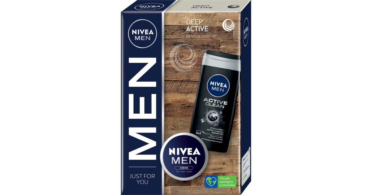 NIVEA MEN Deep Active coffret (para homens) | notino.pt